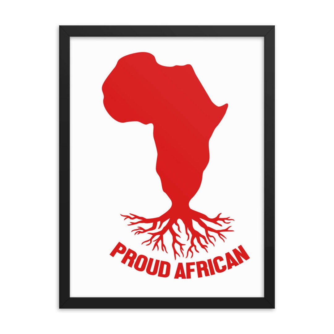 Proud African, Africa Map, Africa Pride, Framed Poster - Etsy