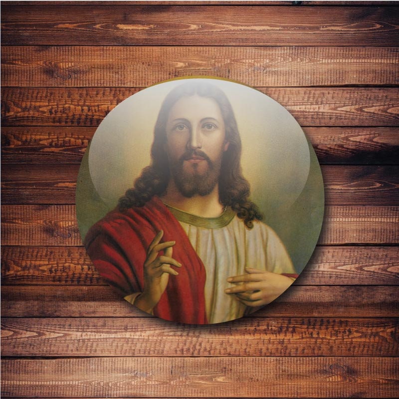 2x Jesus Christ Holy Car Circle Domed Logo Decal Sticker 3D Gel Overlay ...
