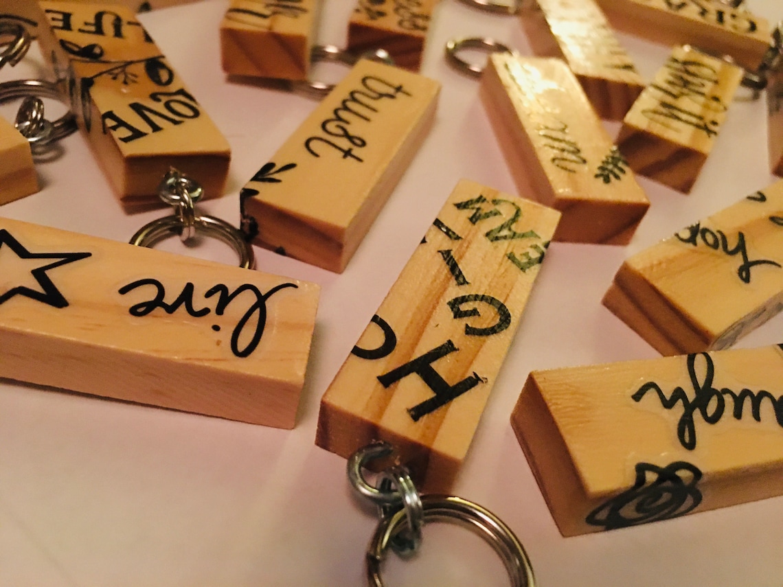 Mini Stacking Block Keychains - Etsy