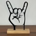 Rock Metal Shelf Decor Hand-horns Sign of the Horns Music Sculpture ...