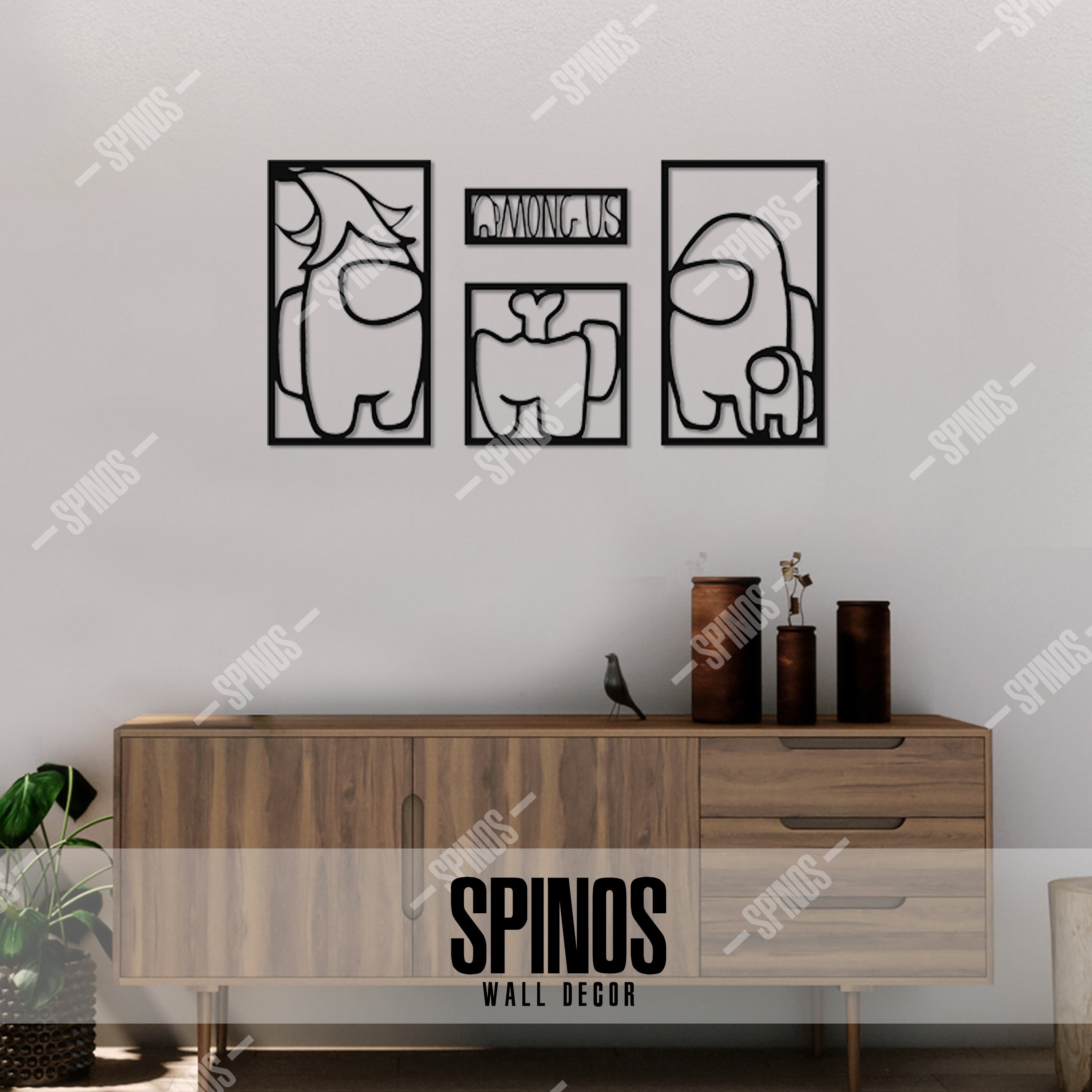 Among Us Wood Wall Decor Among Us Wall Art Video Game | Etsy