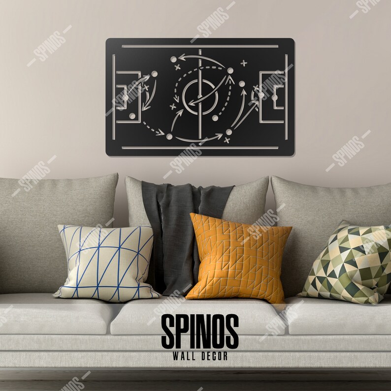 Soccer Field Tactics Wooden Wall Decor Kids Room Art - Etsy