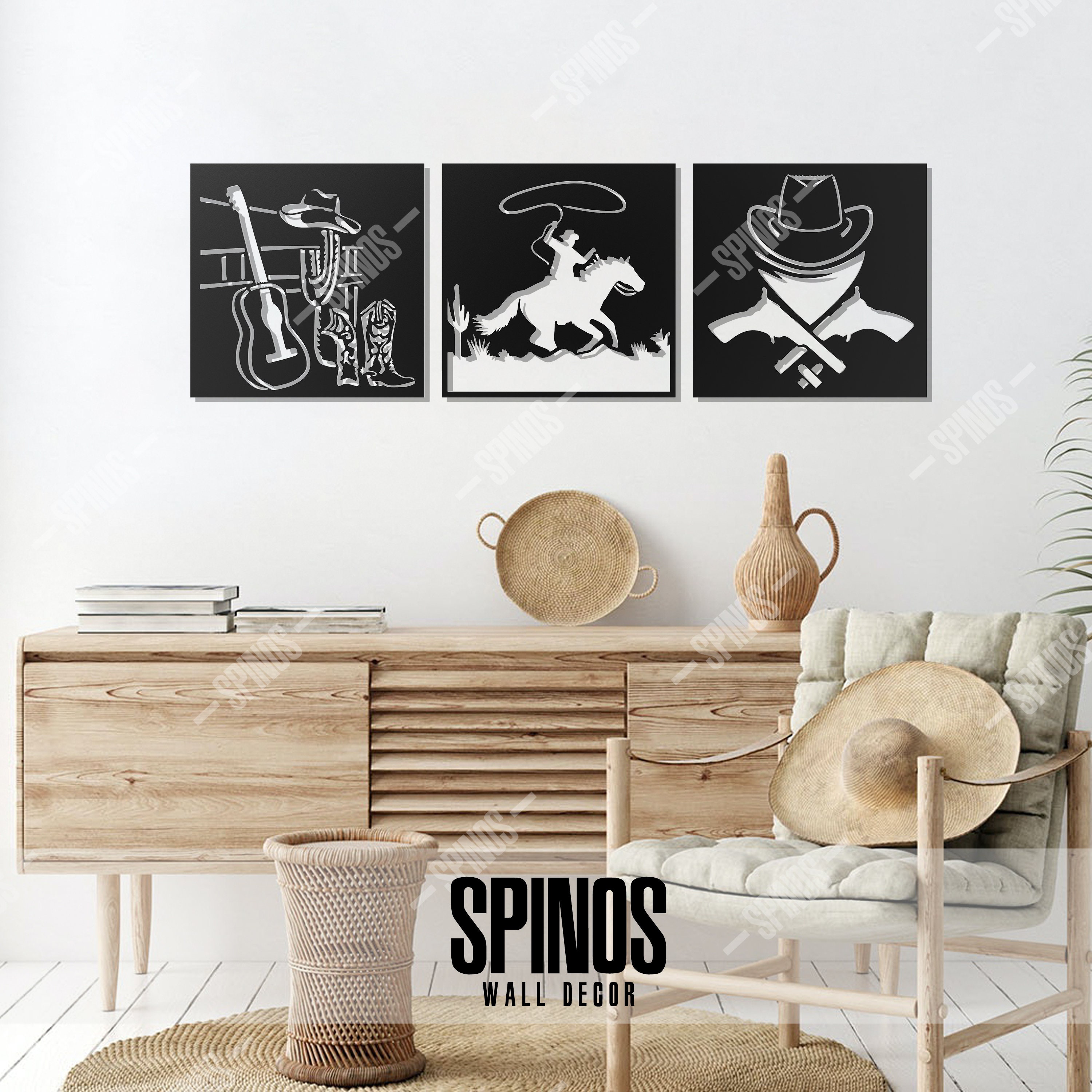 Cowboy Wood Wall Art Wild West Decor Western Sign Man - Etsy