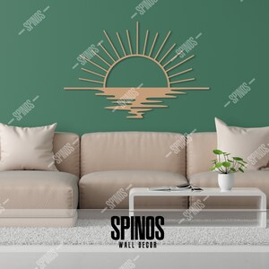 Minimalist Sunshine Wooden Wal Decor, Sun Light Art, Sunrise Wood Sign ...