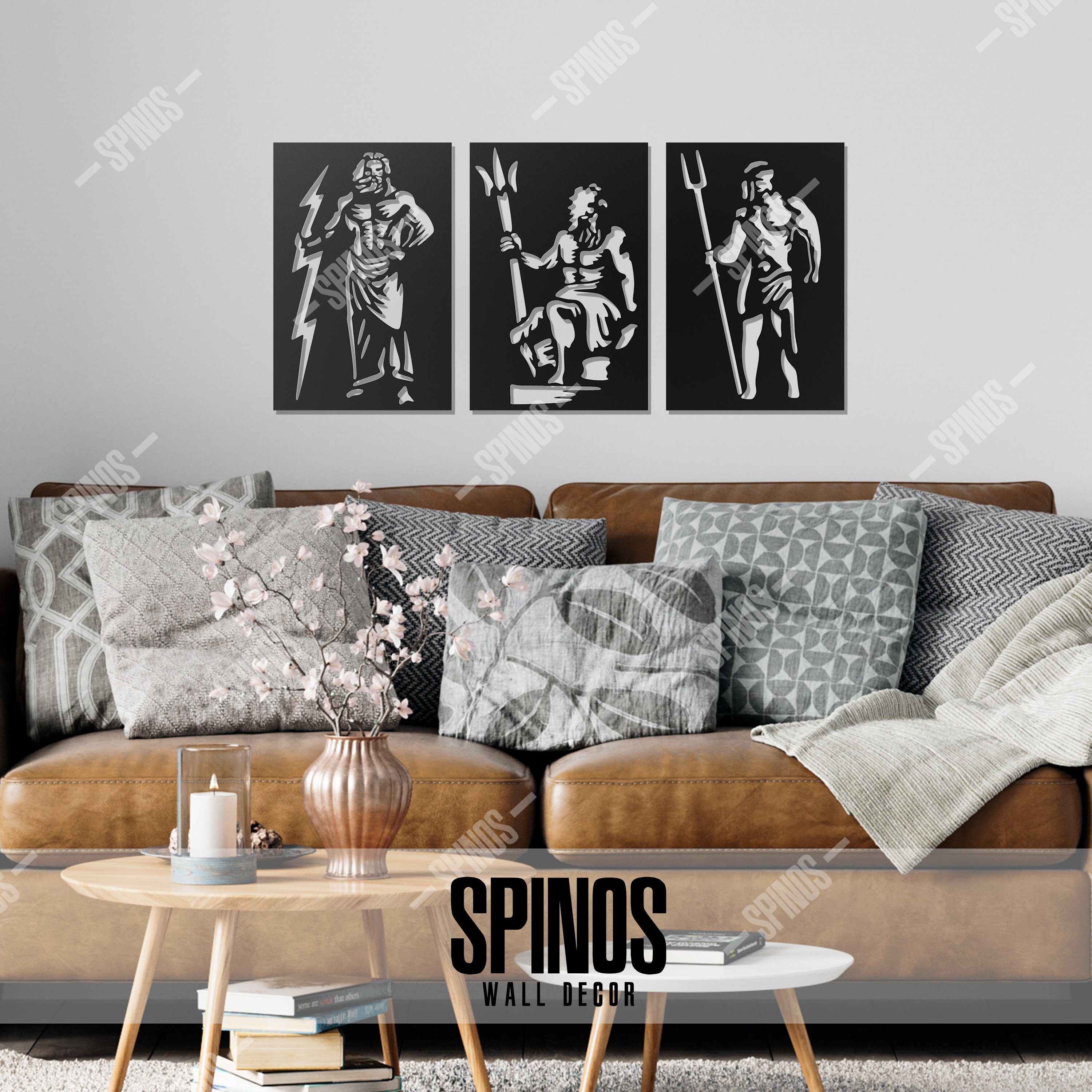 Greek Mythology Wood Wall Decor Ancient Greek Gods Zeus Wall - Etsy