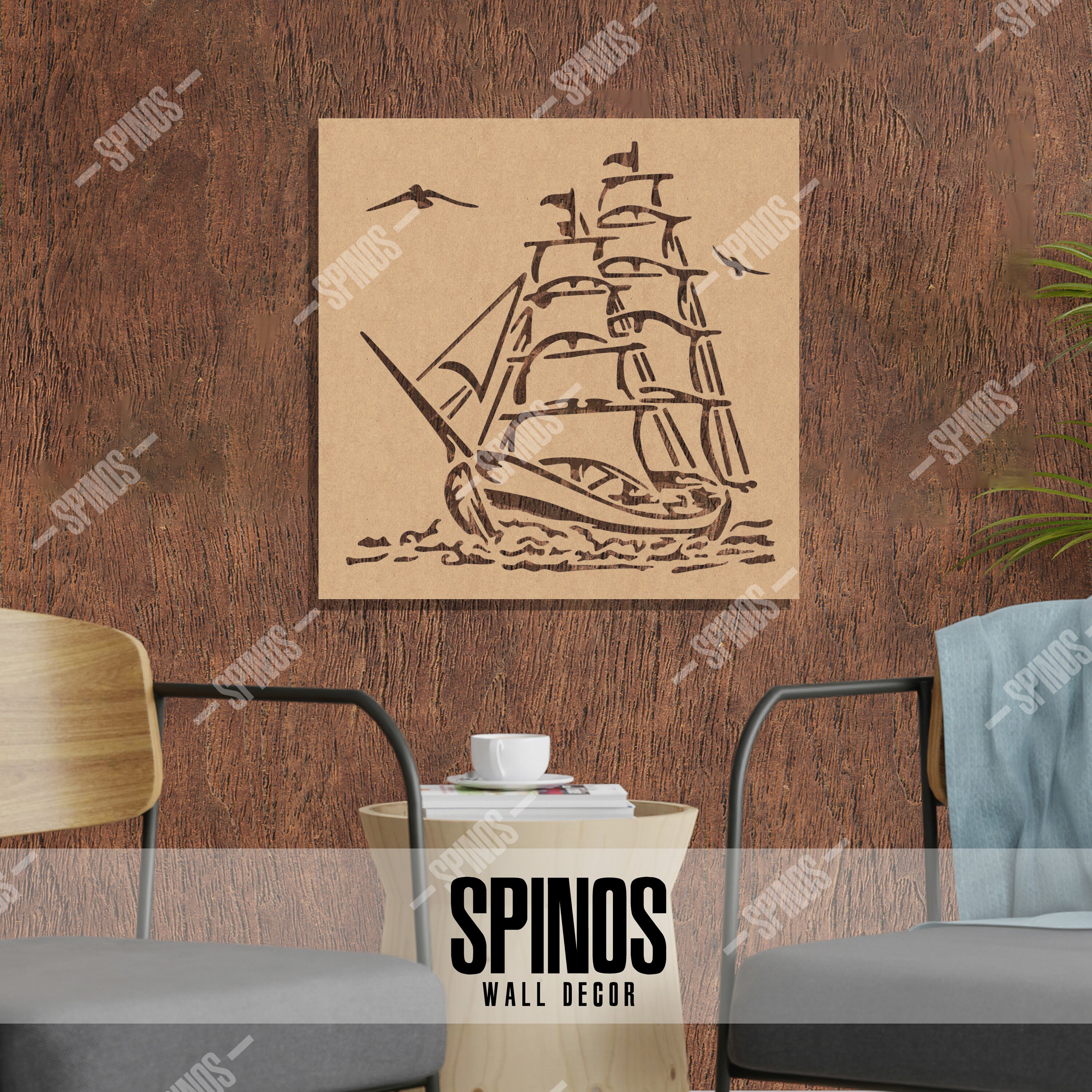 Pirate Ship Wood Wall Decor Sailing Ship Wall Art Wooden | Etsy