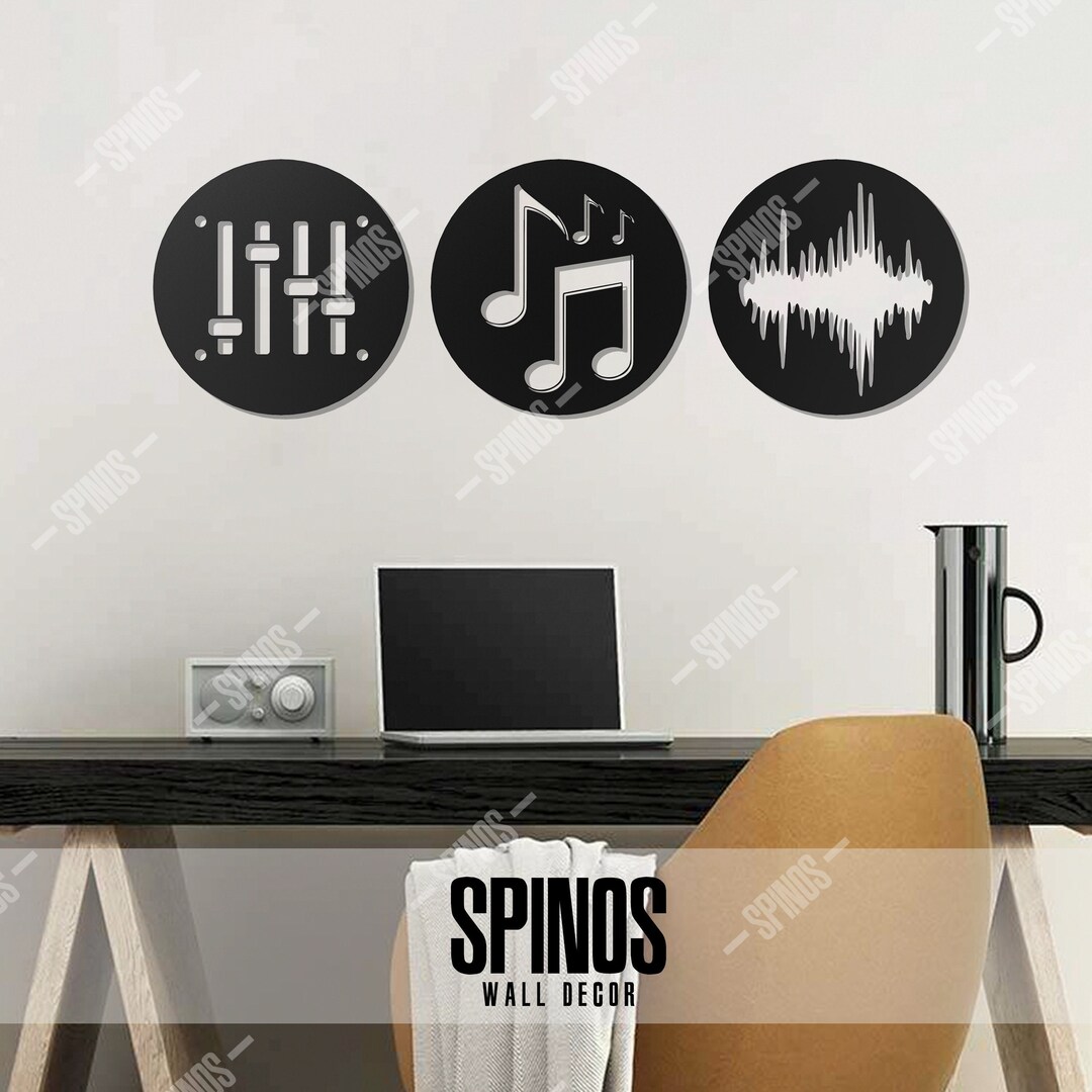 Music Wood Wall Decor, DJ Room Decorations, Equalizer Sign, Music Note ...