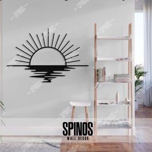 Minimalist Sunshine Wooden Wal Decor, Sun Light Art, Sunrise Wood Sign ...