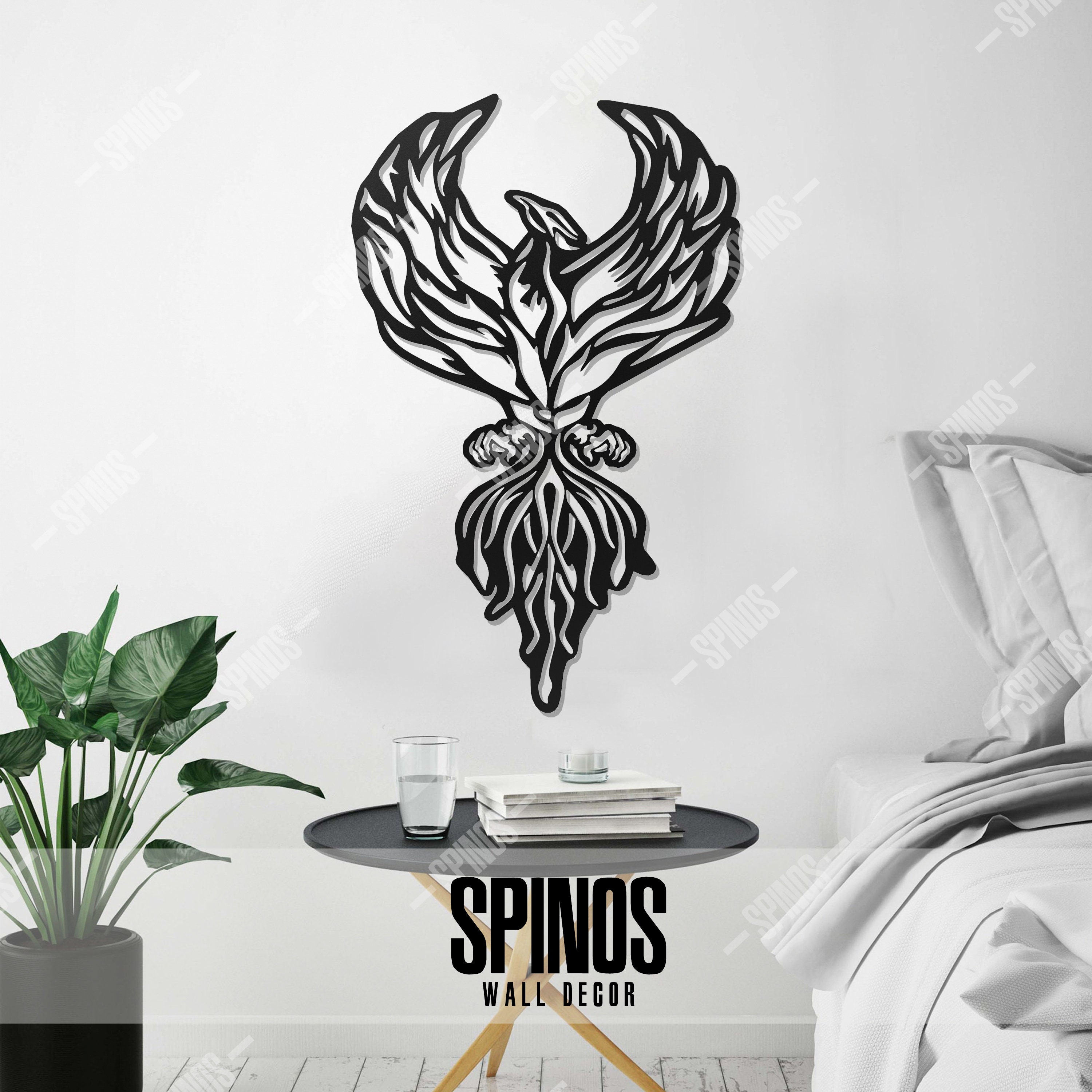 Phoenix Wood Wall Decor Fenix Wall Art Mythological Sign - Etsy