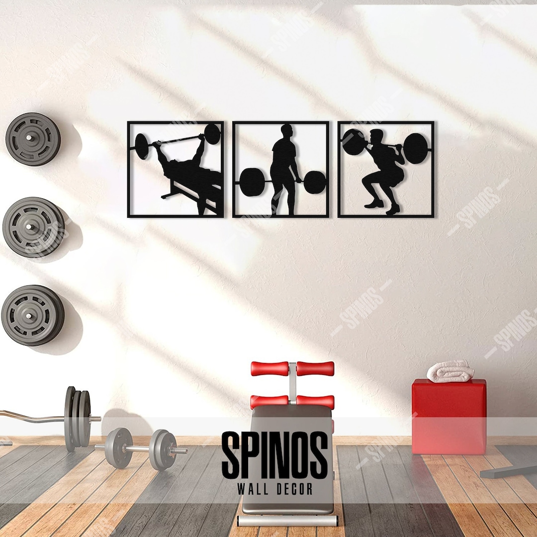 Bodybuilding Wood Wall Decor, Fitness Wall Art, Gym Decorations, Man ...