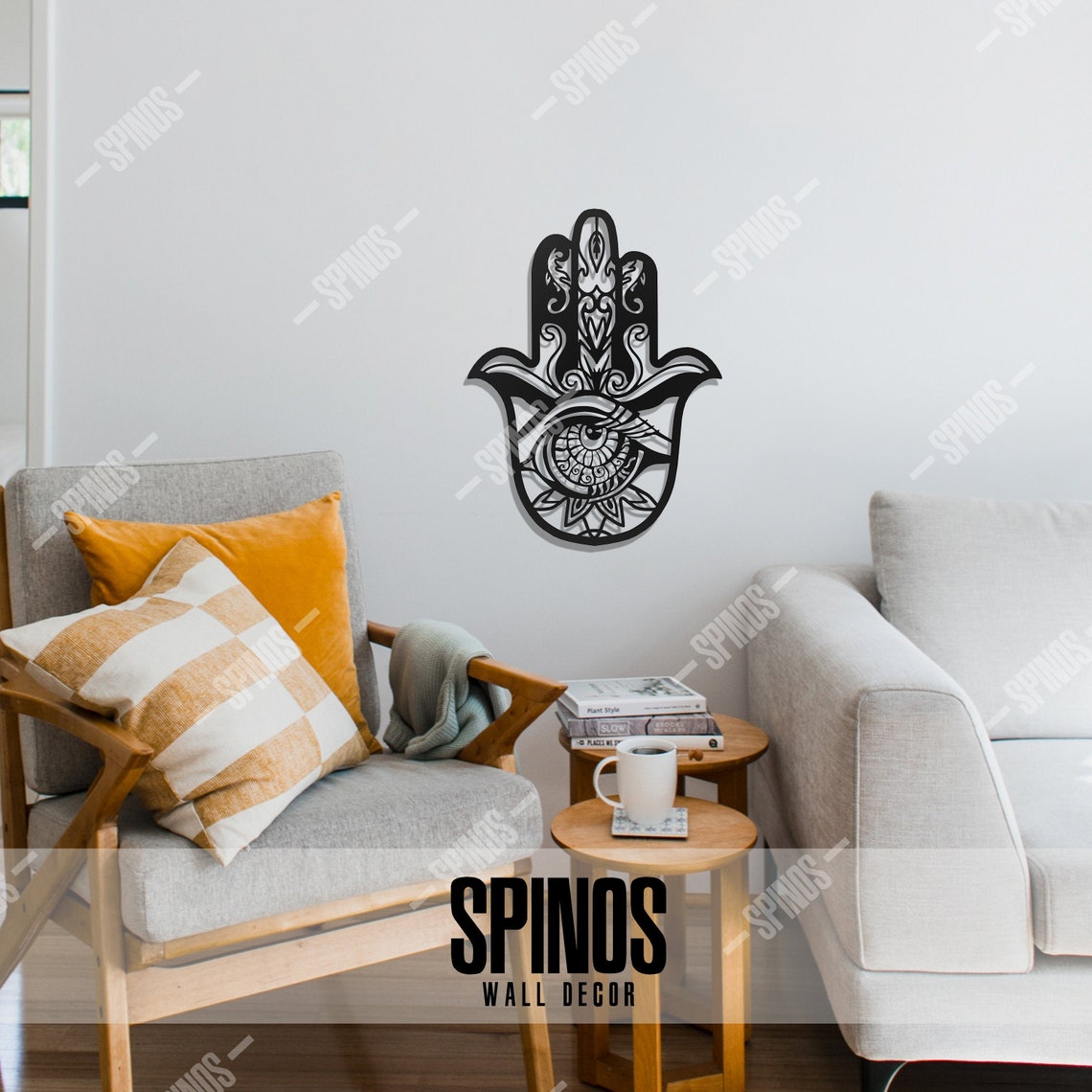 Hamsa Wood Wall Art Hand of Fatima Wall Decor Arabic Wall - Etsy