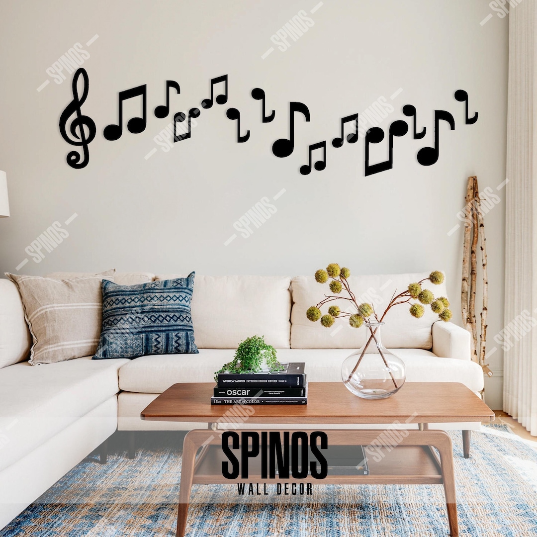 Musical Notes Wooden Wall Decor - Music Wood Art - Gift Panels for ...
