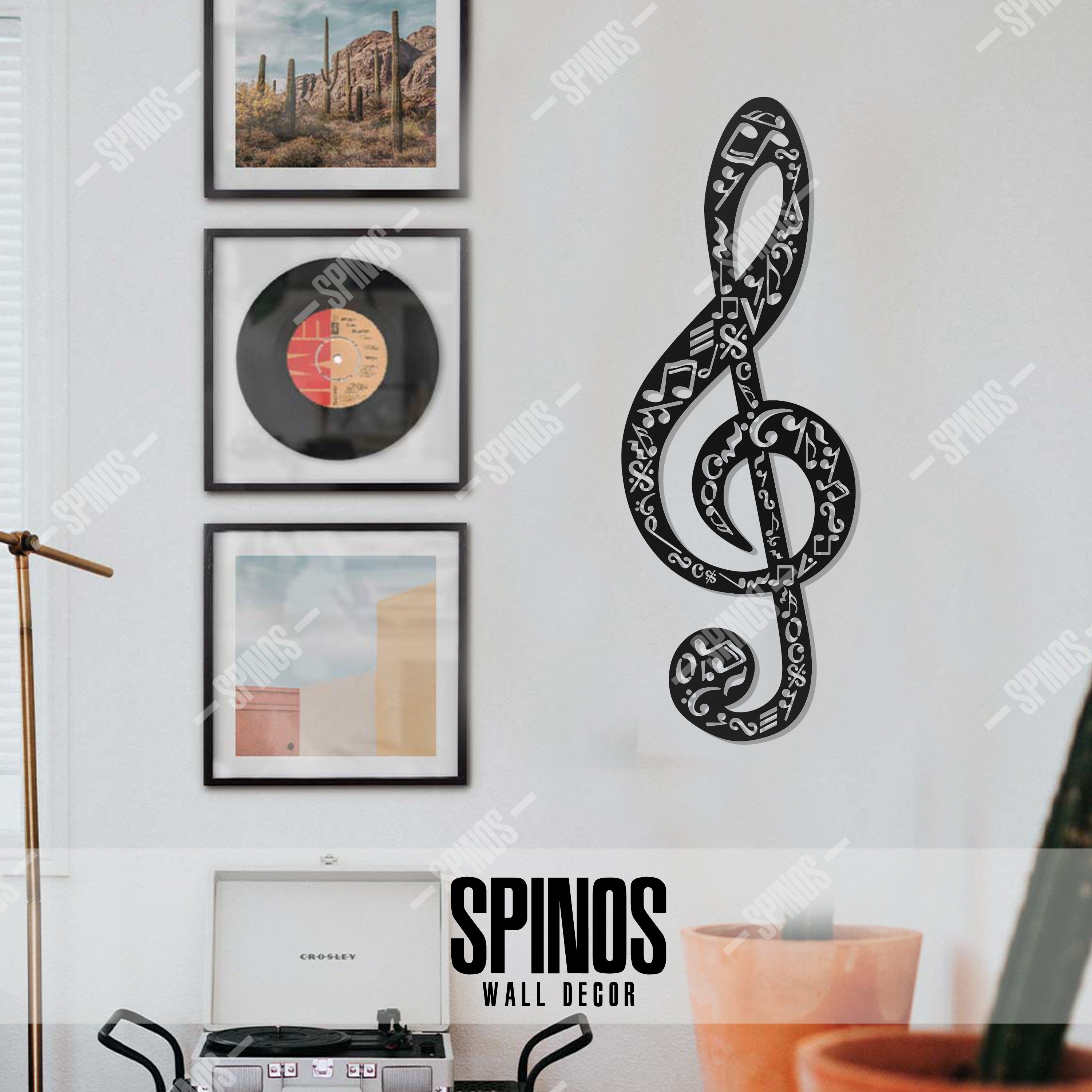 Music Wood Wall Decor Treble Clef Wall Art Musical Note | Etsy