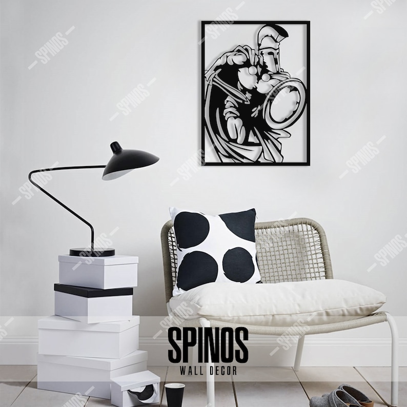Spartan Warrior Wall Art Gladiator Wood Wall Decor Roman - Etsy
