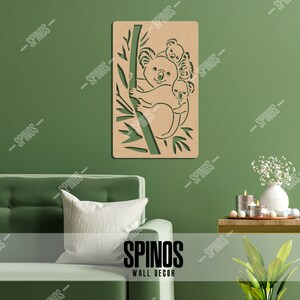 Koala Family Wood Wall Decor, Baby Australian Bear Art, Animal Sign ...