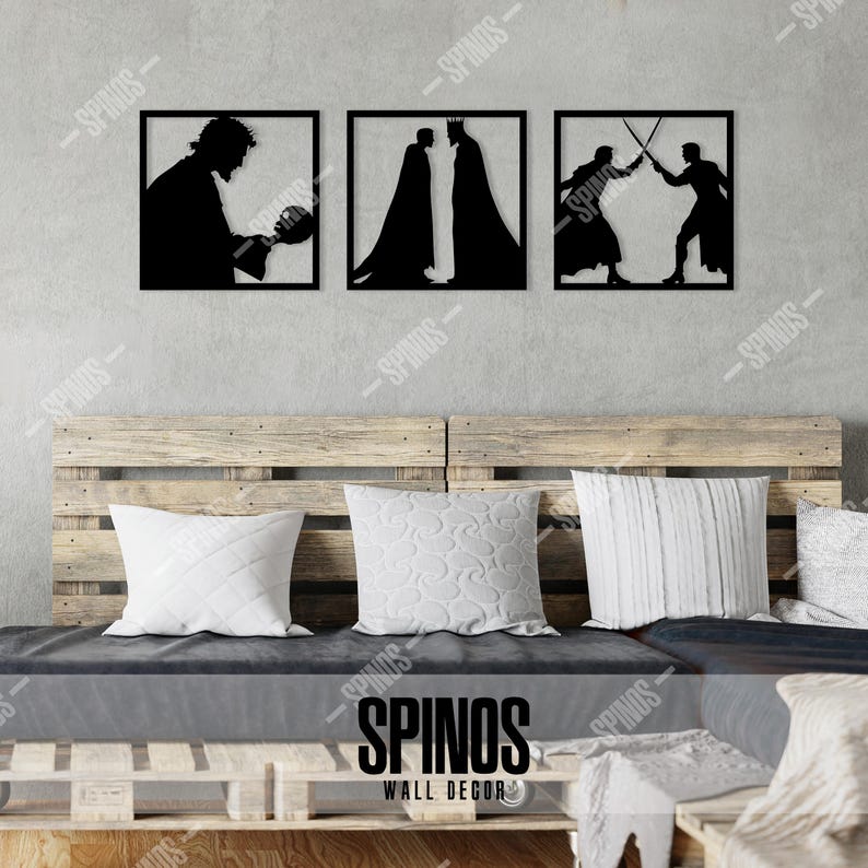 Hamlet 3-piece Wooden Wall Art – Shakespeare Decor Set - Etsy