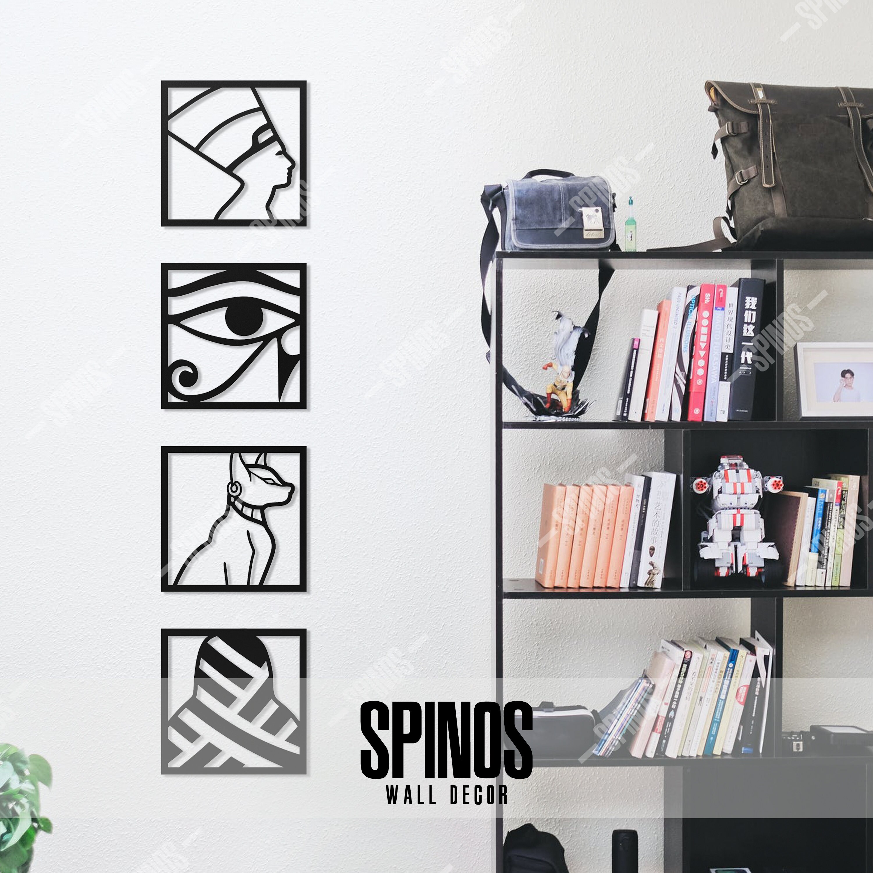 Egyptian Wall Art Mythology Wood Decor Bast Mummy Wall | Etsy