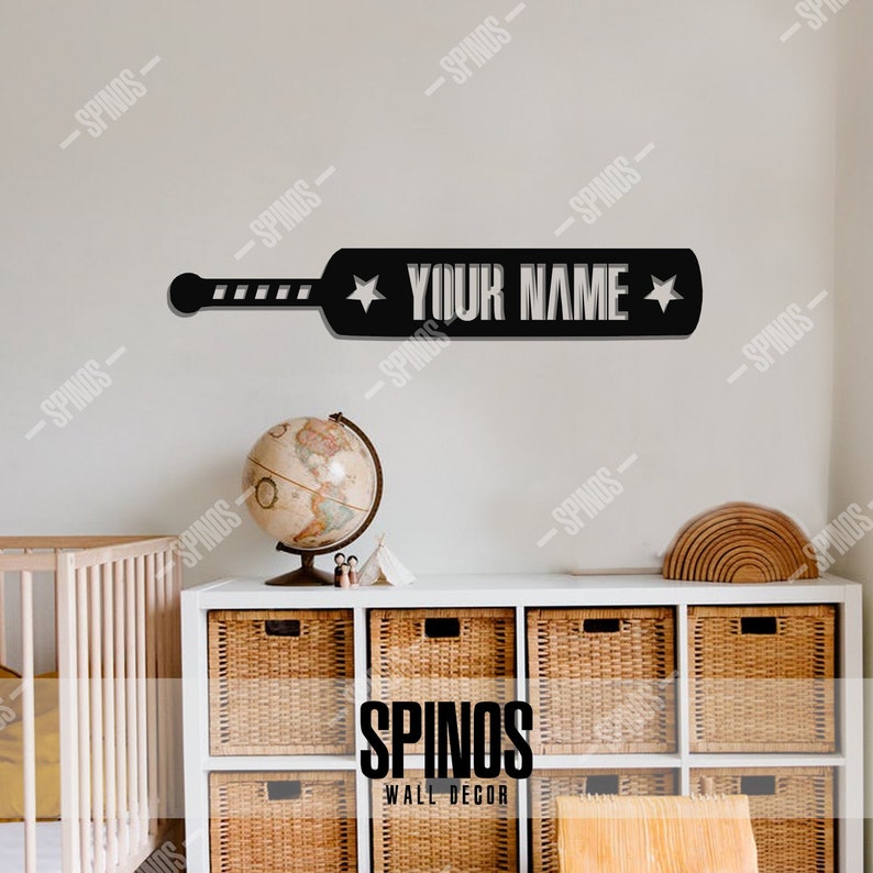 Cricket Wall Decor Cricket Bat Wall Art Personalized Sign - Etsy