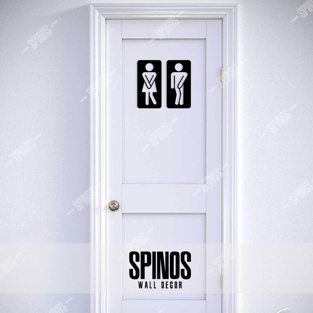 Funny Wooden Restroom Sign: Male & Female Toilet Decor - Etsy