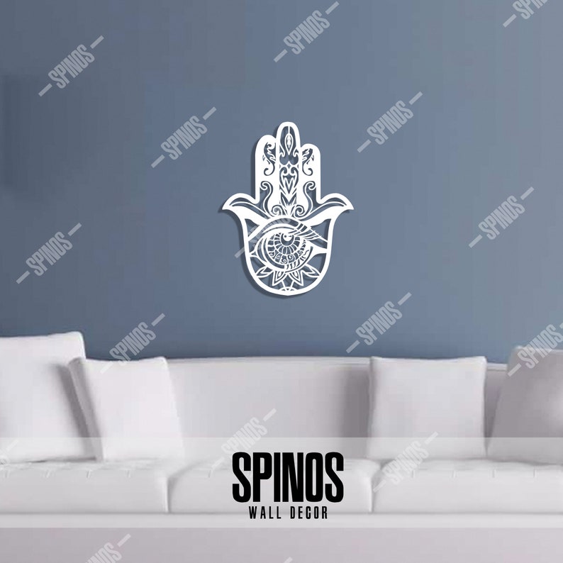 Hamsa Wood Wall Art Hand of Fatima Wall Decor Arabic Wall - Etsy