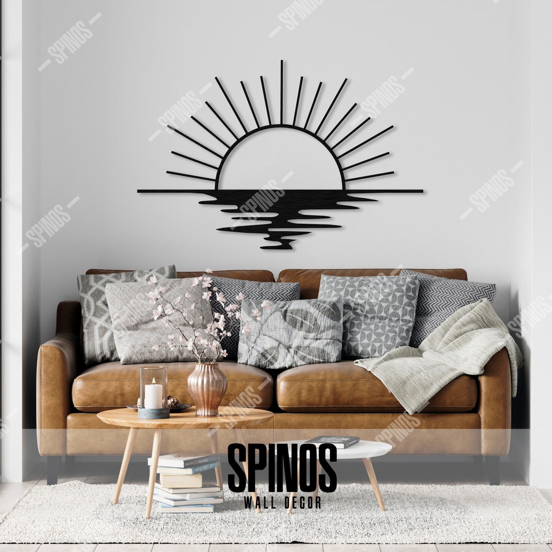 Minimalist Sunshine Wooden Wal Decor, Sun Light Art, Sunrise Wood Sign ...