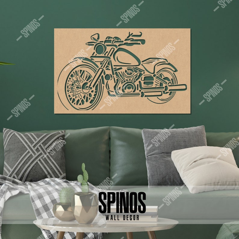 Motorcycle Wood Wall Decor Motorbike Wooden Art Chopper - Etsy