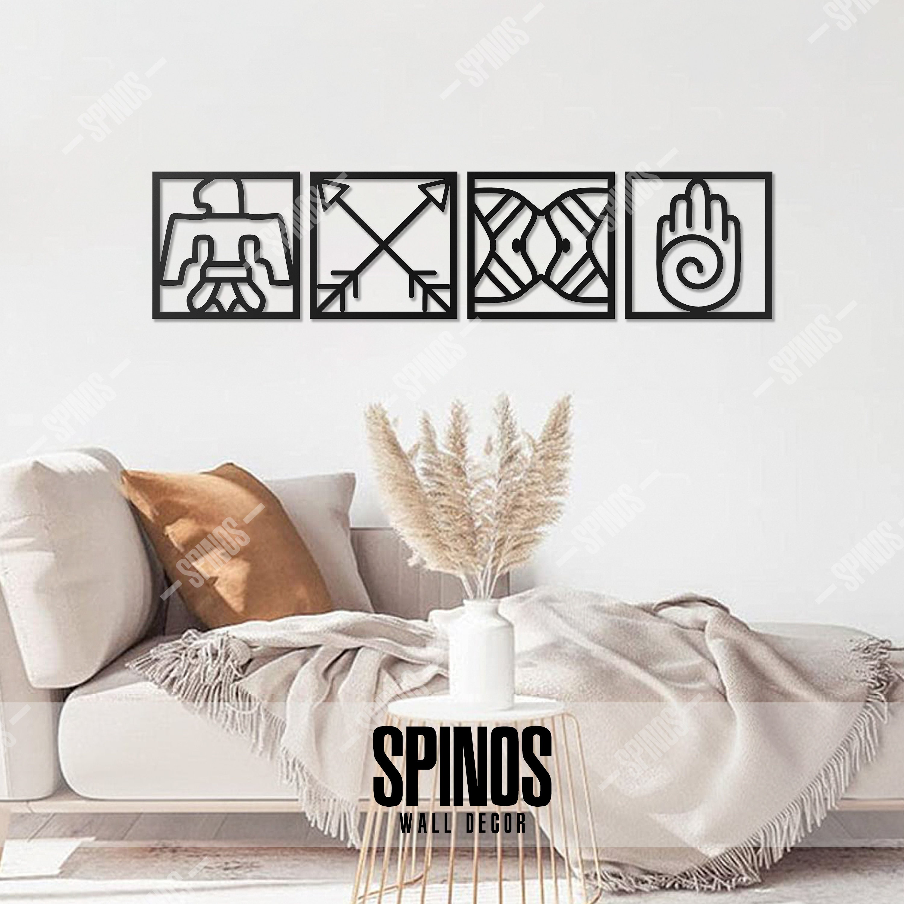 Native American Wood Wall Decor Amerindian Symbols - Etsy