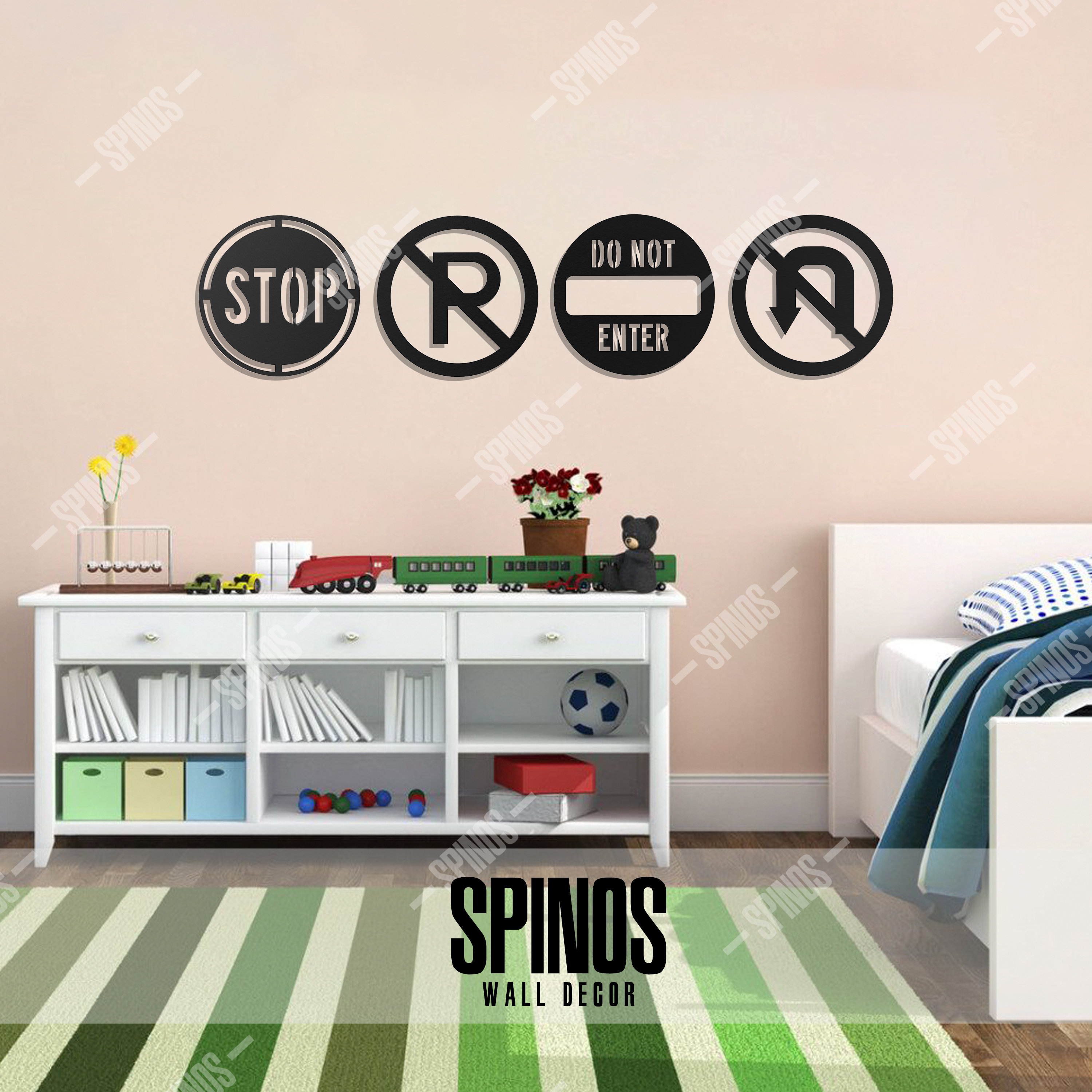 Traffic Sign Wall Art Road Signs Home Decor Stop Wood - Etsy