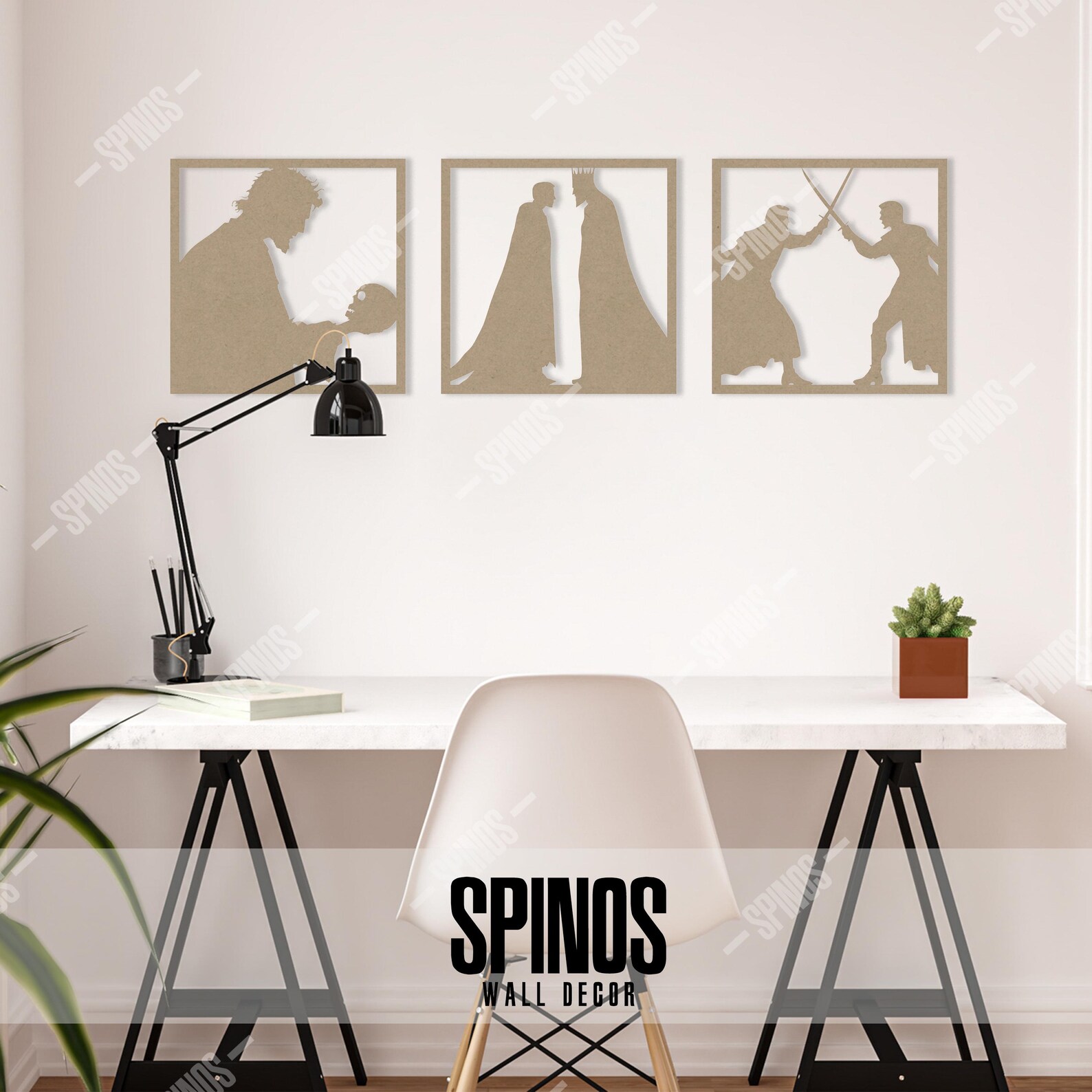 Hamlet 3-piece Wooden Wall Art – Shakespeare Decor Set - Etsy