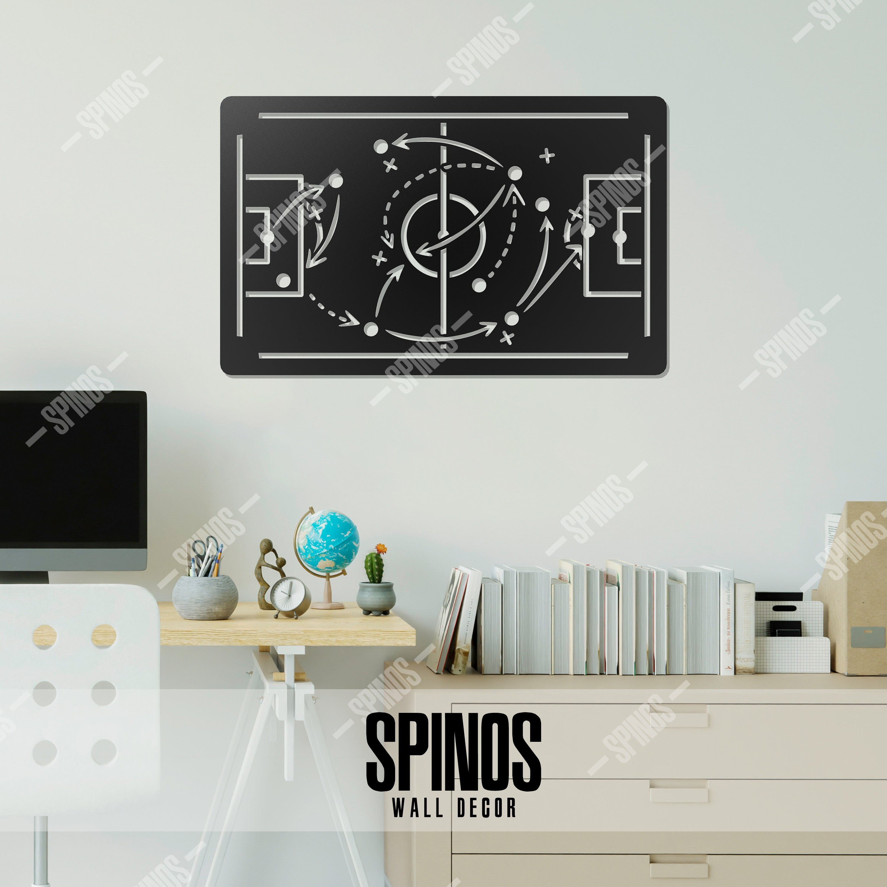 Soccer Field Tactics Wooden Wall Decor Kids Room Art - Etsy