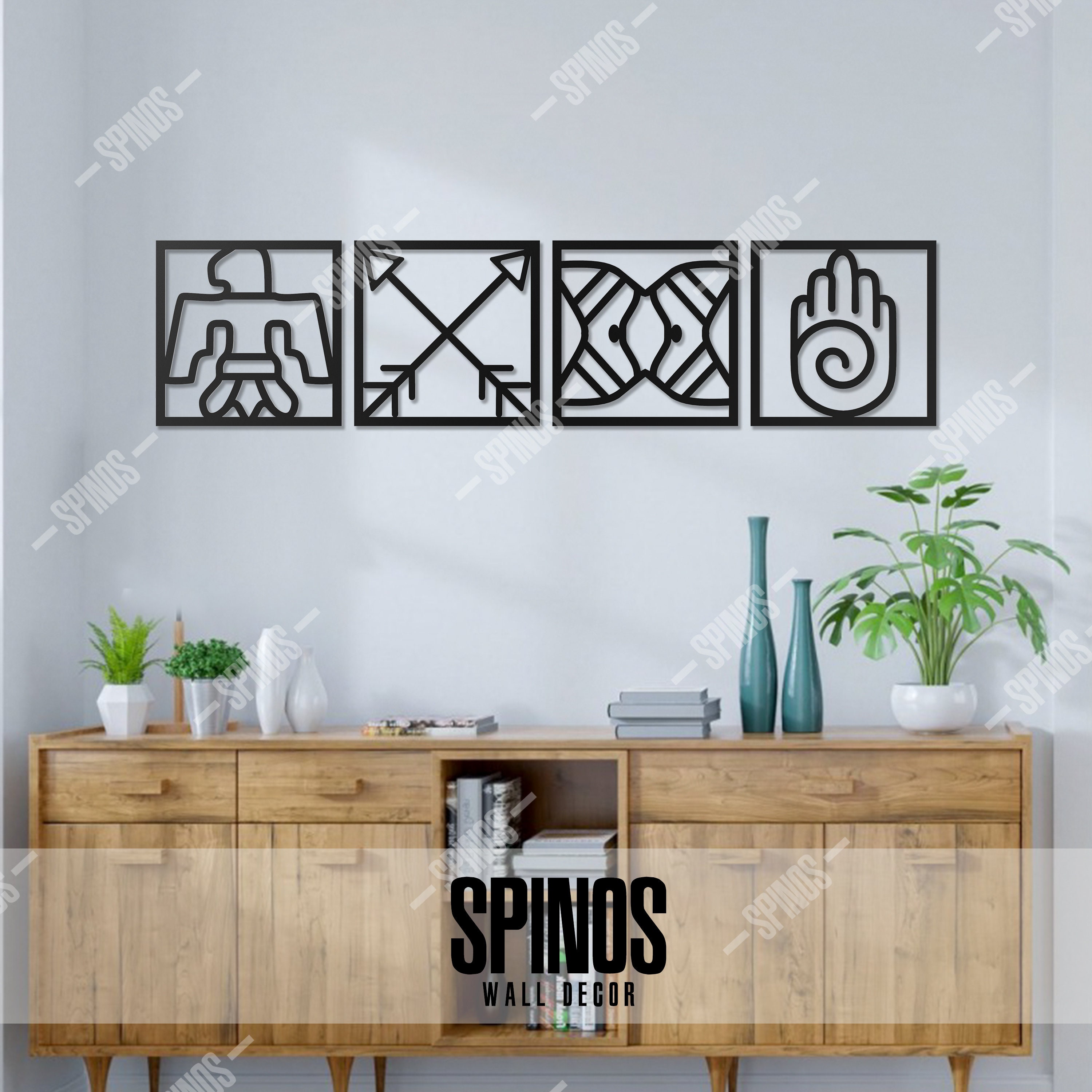 Native American Wood Wall Decor Amerindian Symbols - Etsy
