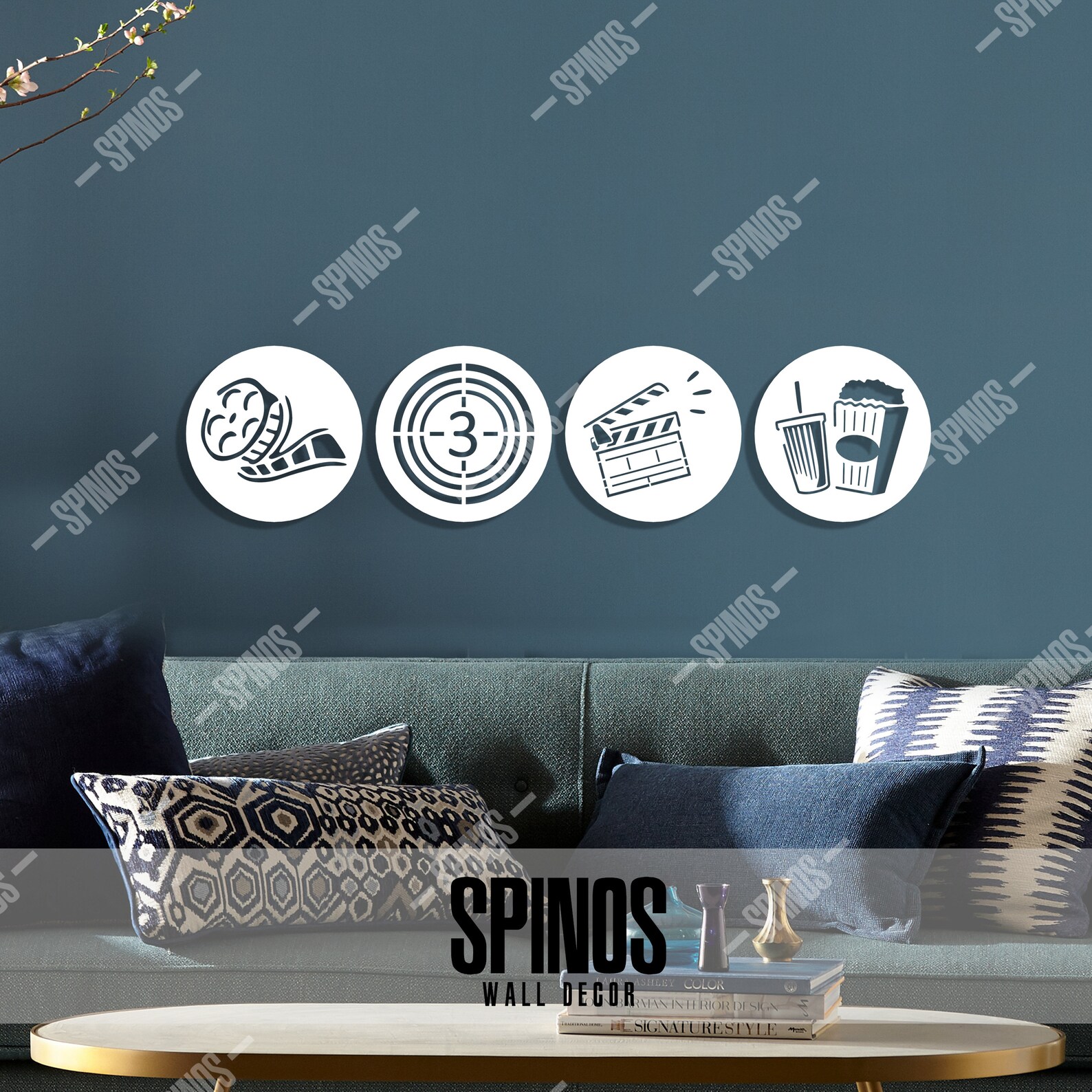 Cinema Wood Wall Art Movies Symbols Wall Decor Clacket | Etsy UK