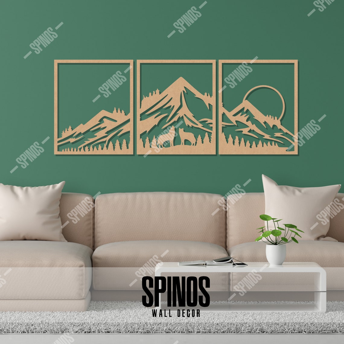 Mountain Wall Decor Landscape Wall Art Forest Wood Sign | Etsy