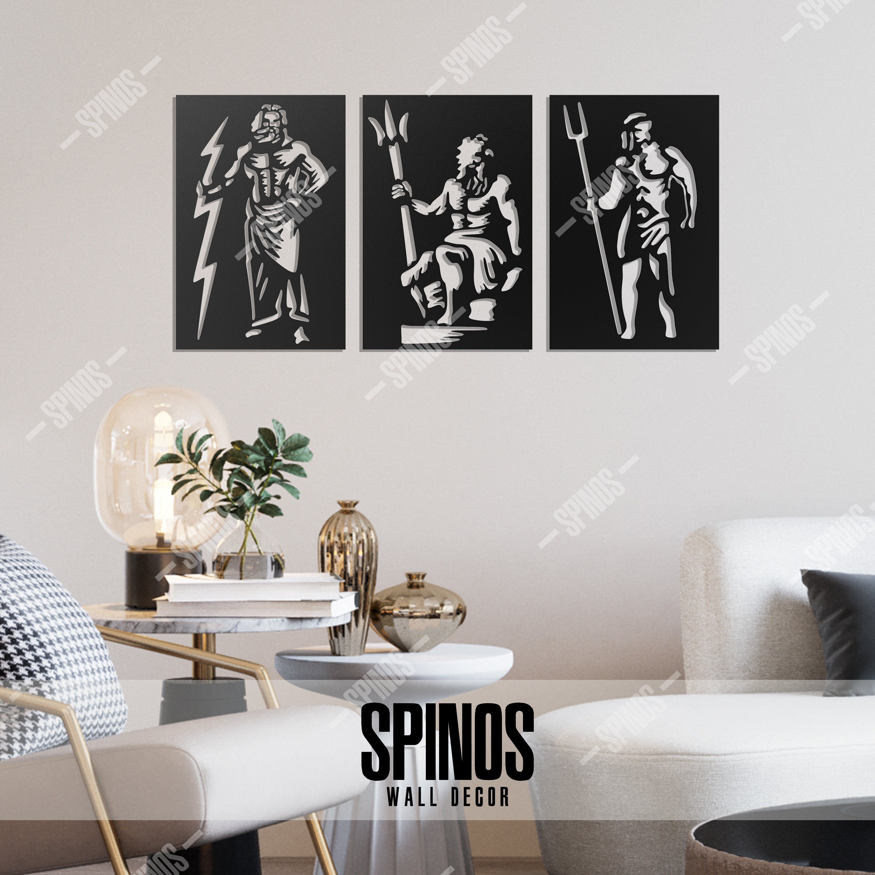 Greek Mythology Wood Wall Decor Ancient Greek Gods Zeus Wall - Etsy