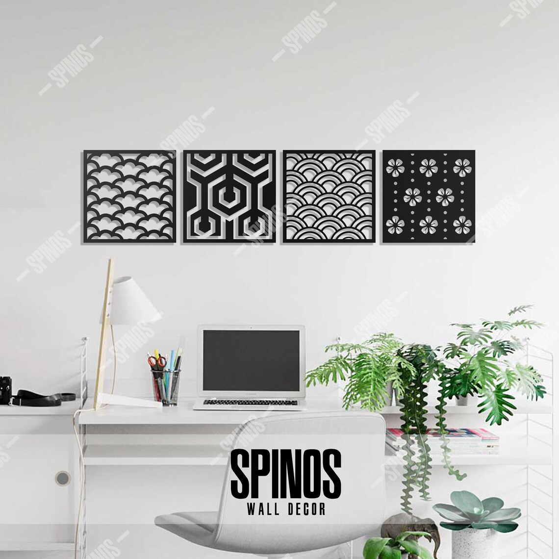 Japanese Pattern Wall Art Asian Motifs Wall Decor Kimono - Etsy