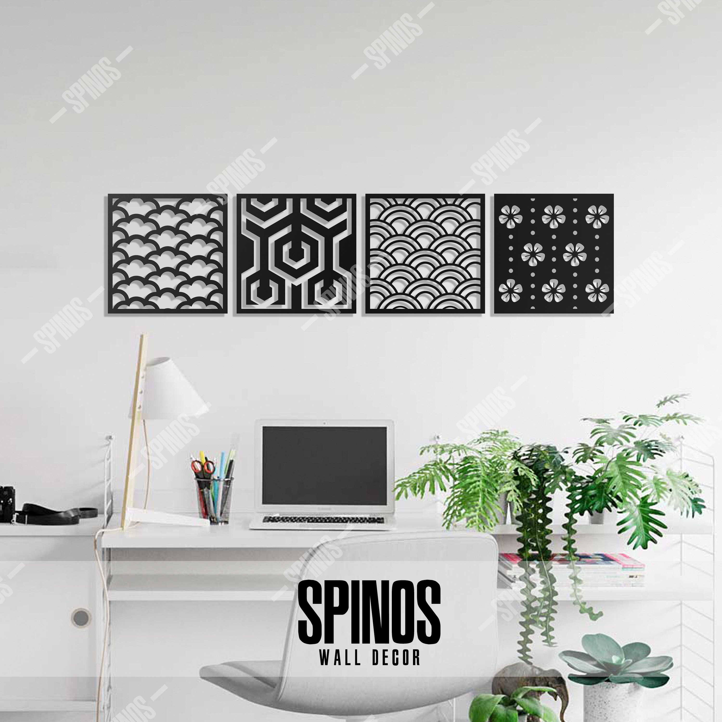 Japanese Pattern Wall Art Asian Motifs Wall Decor Kimono - Etsy