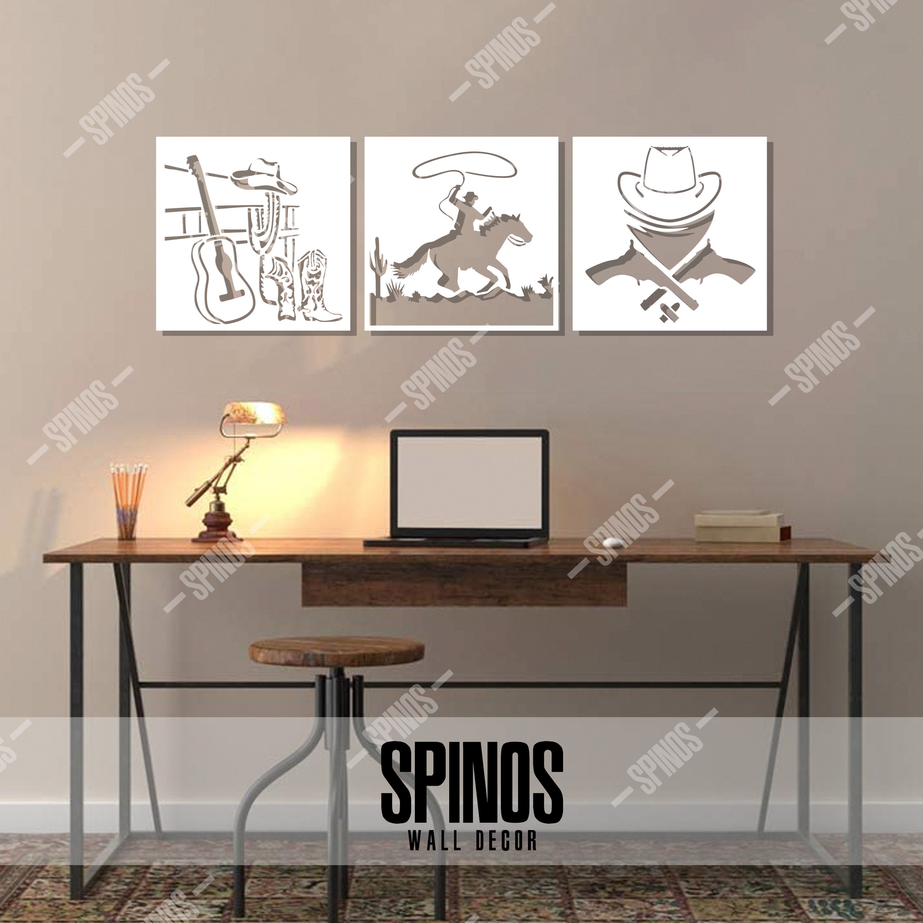 Cowboy Wood Wall Art Wild West Decor Western Sign Man - Etsy