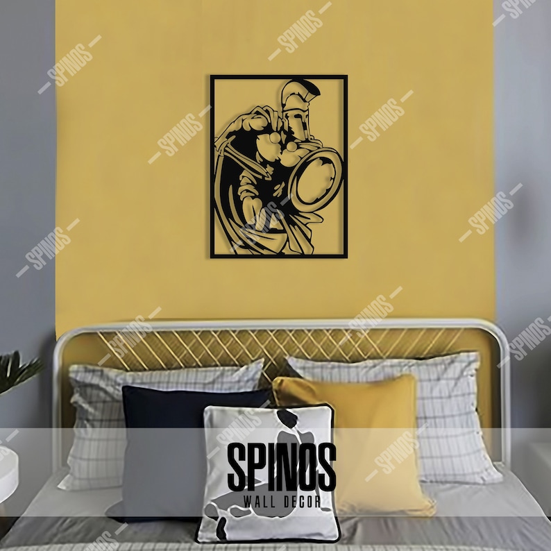 Spartan Warrior Wall Art Gladiator Wood Wall Decor Roman - Etsy