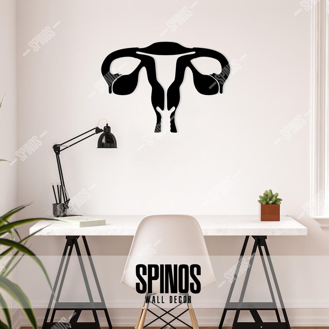Uterus Wooden Wall Art – Minimal Female Anatomy Decor – Feminist ...
