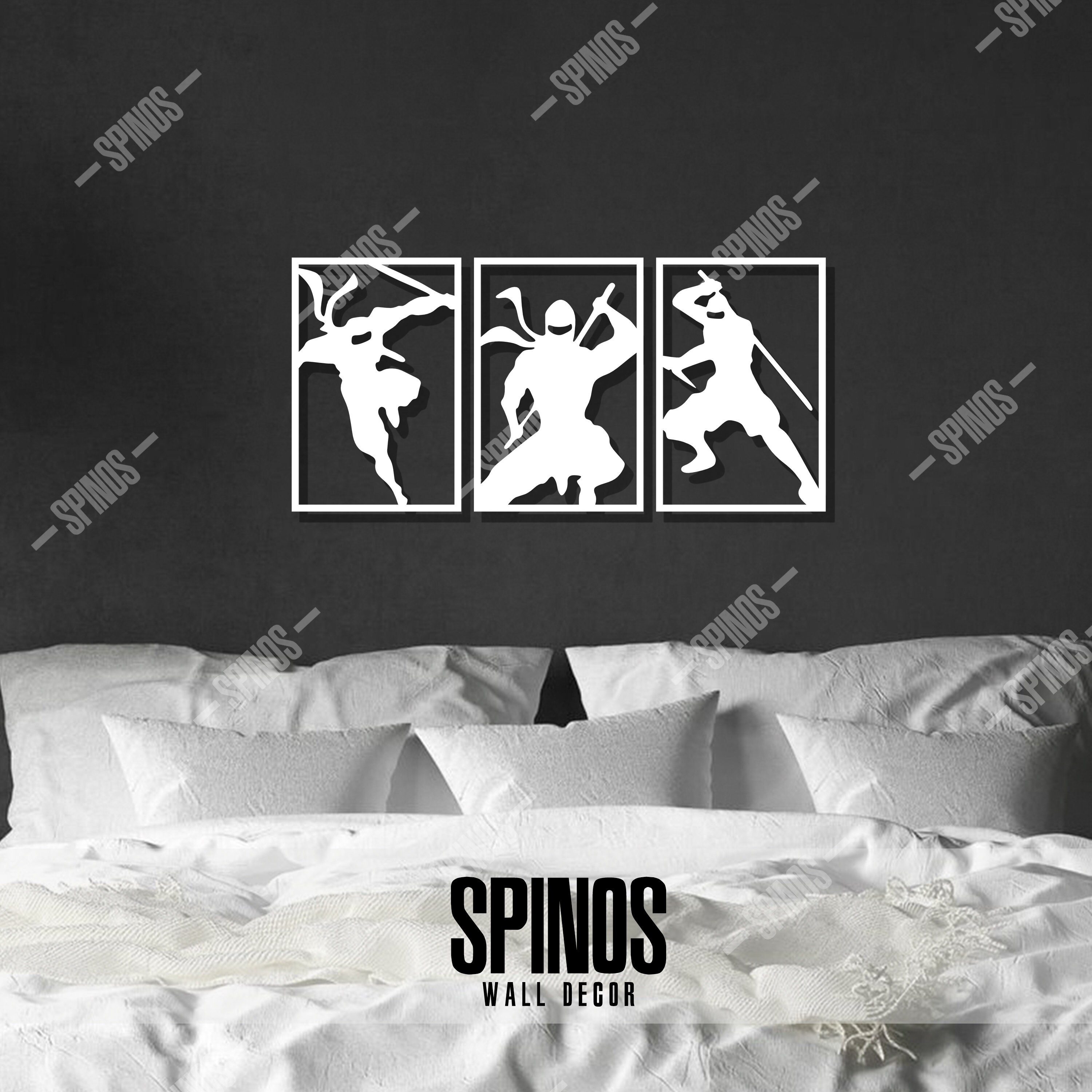 Ninja Wall Decor Shinobi Wall Art Assassin Wall Sign - Etsy