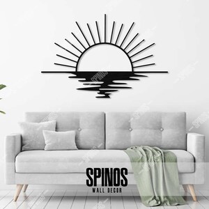 Minimalist Sunshine Wooden Wal Decor, Sun Light Art, Sunrise Wood Sign ...