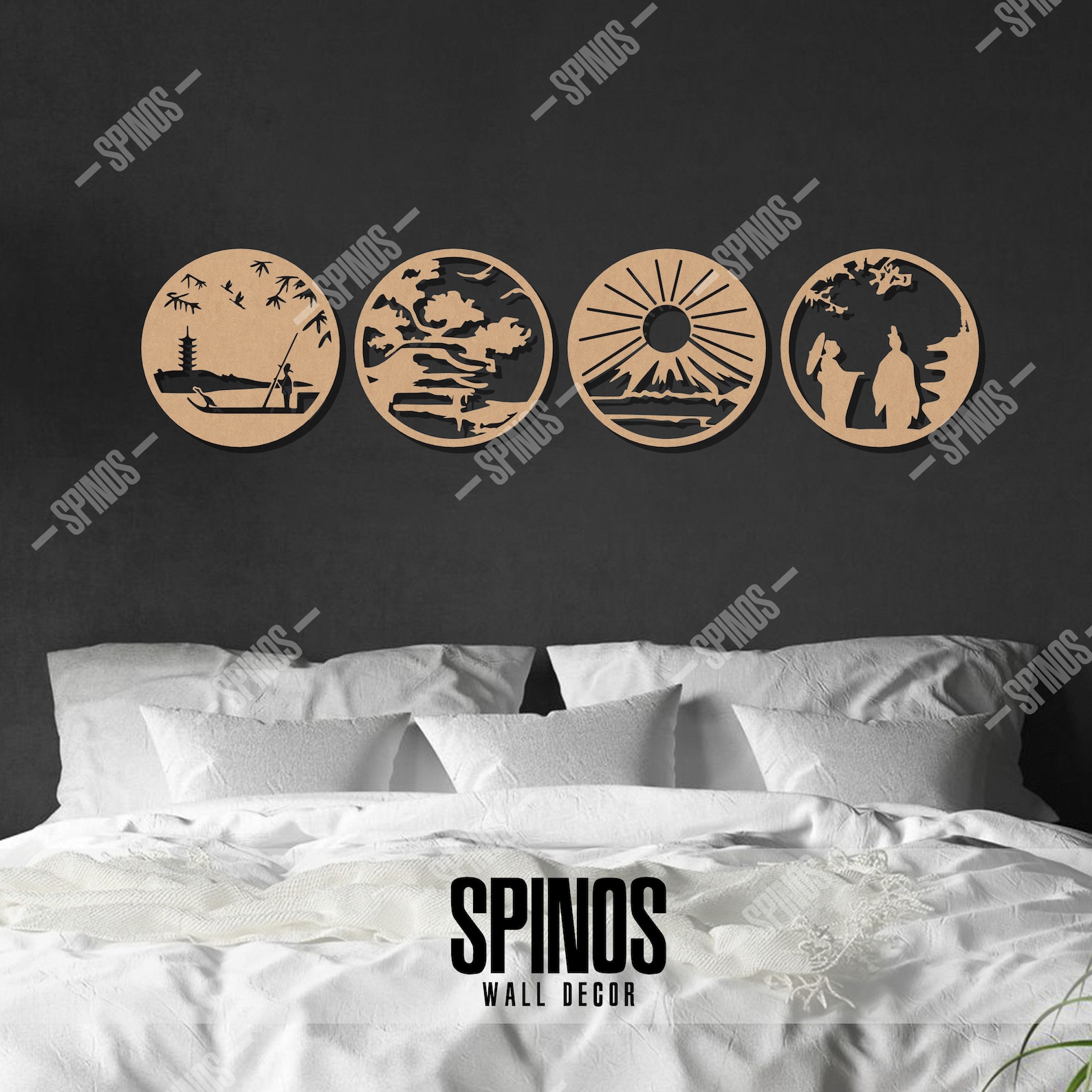 Japanese Wall Art Japan Themed Wall Decor Sakura Wood Sign - Etsy