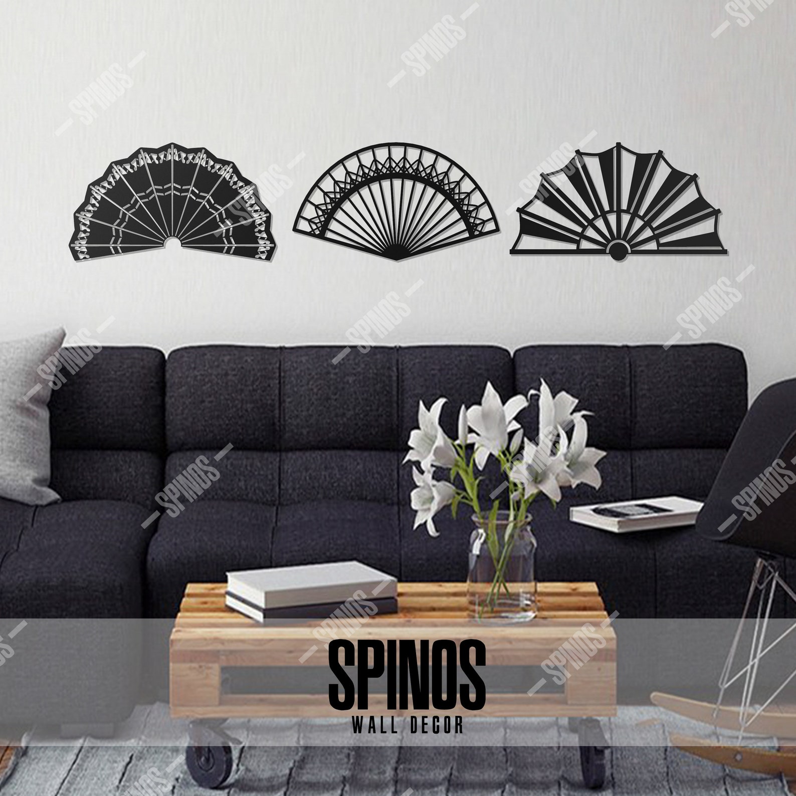 Hand Fan Wood Wall Decor Handheld Fan Wall Art Chinese Wall - Etsy