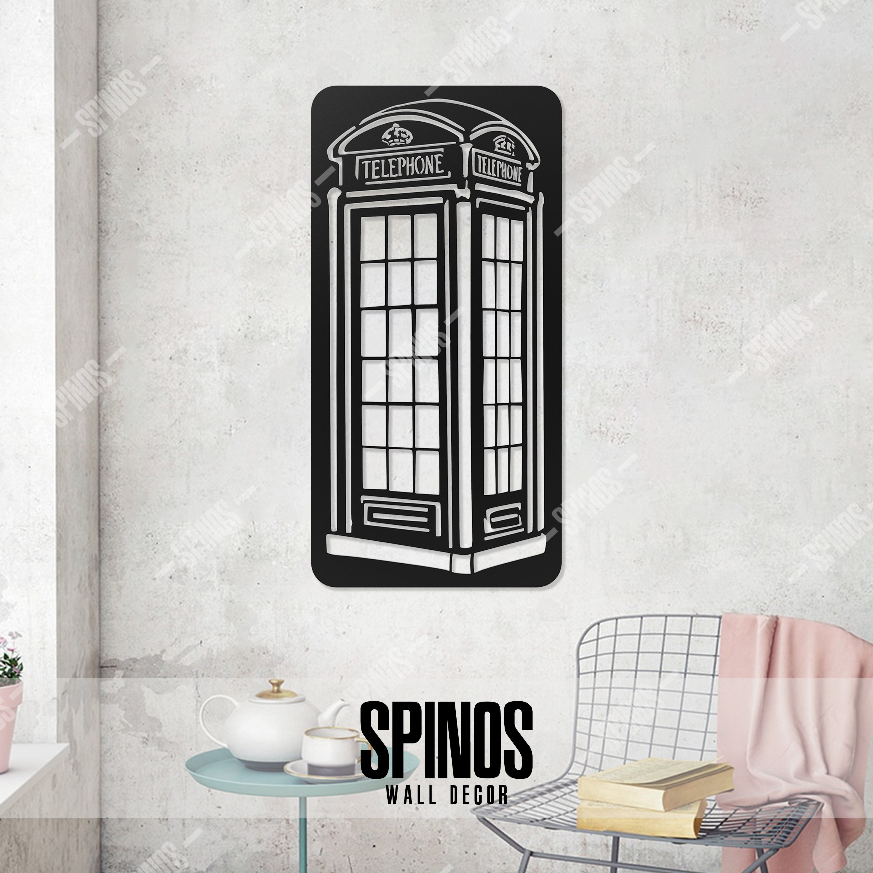 Red Telephone Box Wall Decor Telephone Kiosk Wood Sign | Etsy