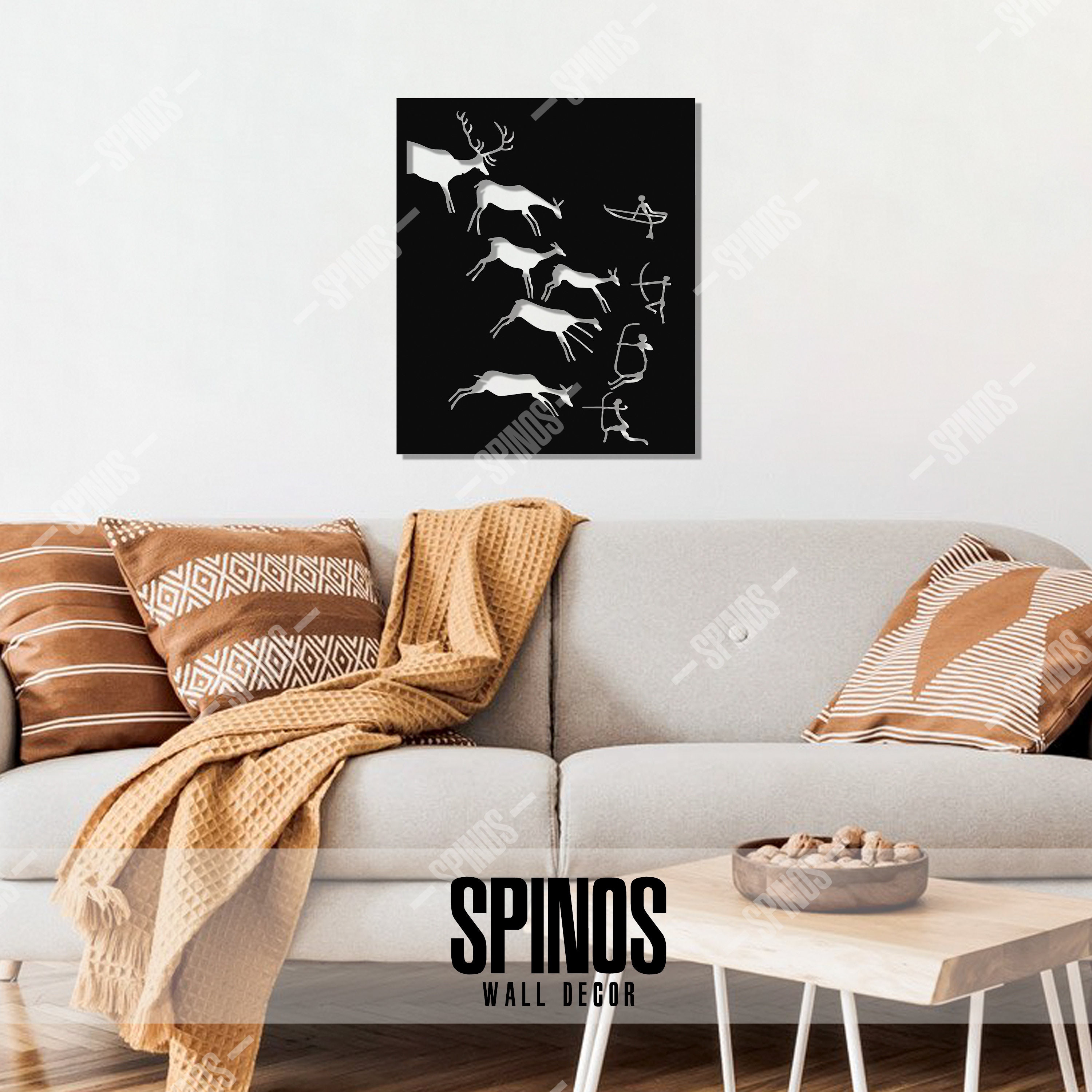 Cave Painting Wall Art Stone Age Wall Decor Ancient Wood | Etsy