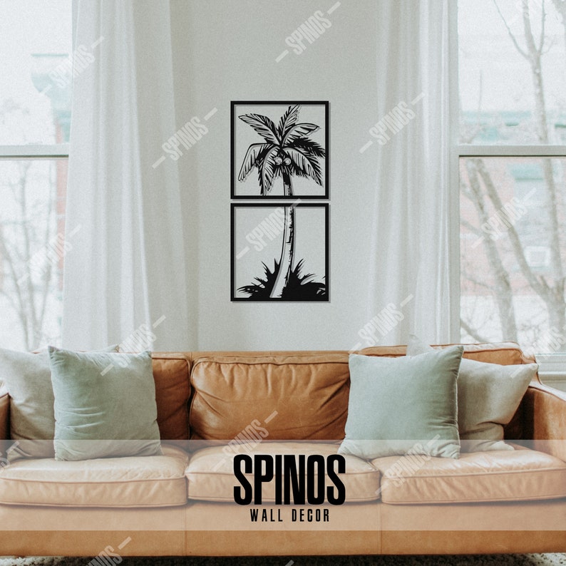 Palm Wood Wall Art Tree Wall Decor Coconut Tree Tropical | Etsy