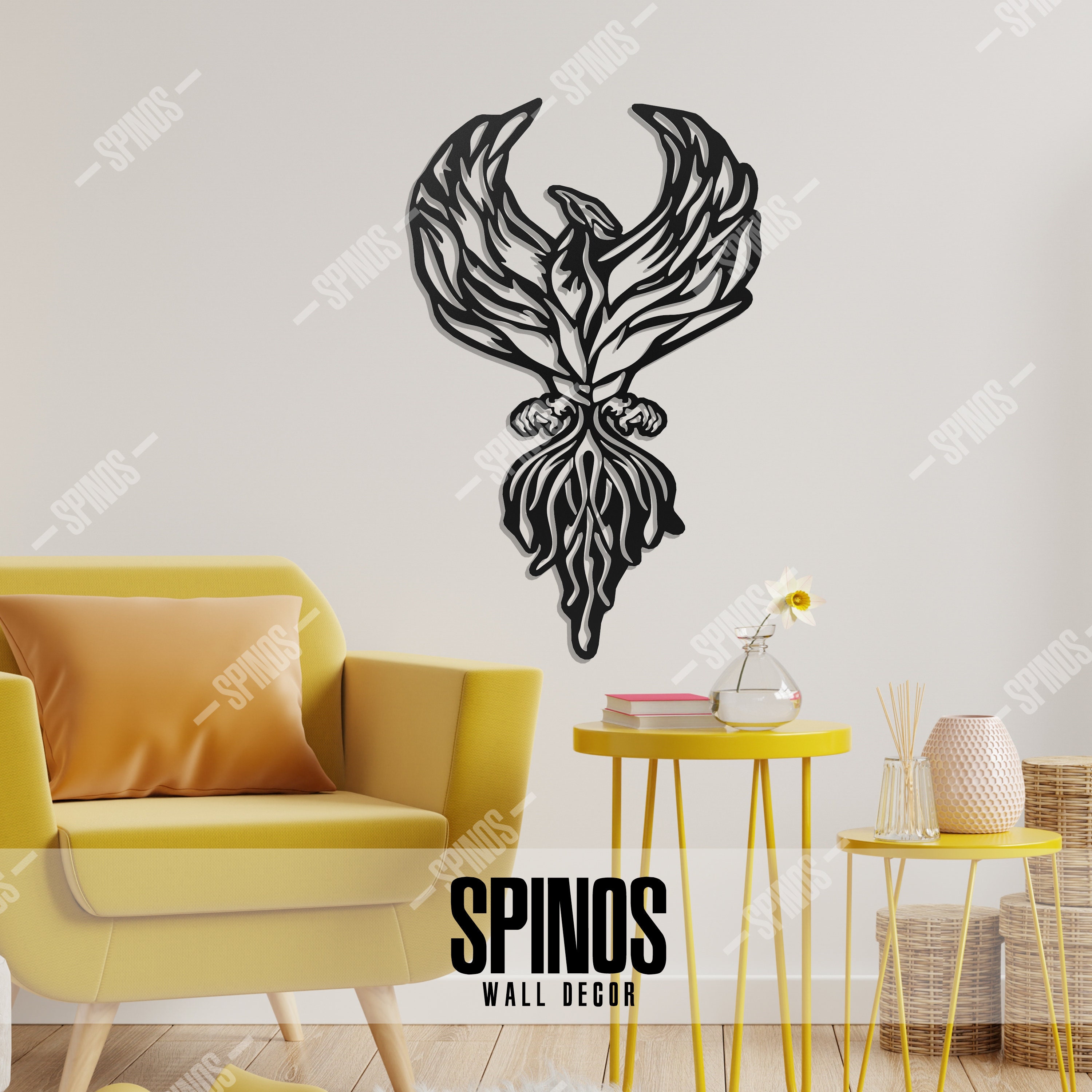 Phoenix Wood Wall Decor Fenix Wall Art Mythological Sign - Etsy