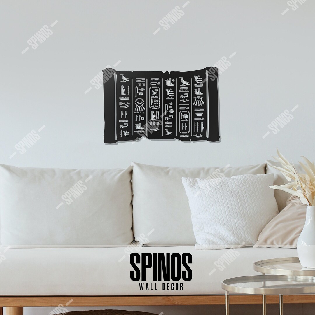 Egypt Papyrus Wall Art - Sumerian Tablet Wall Decor - Historical Wall ...