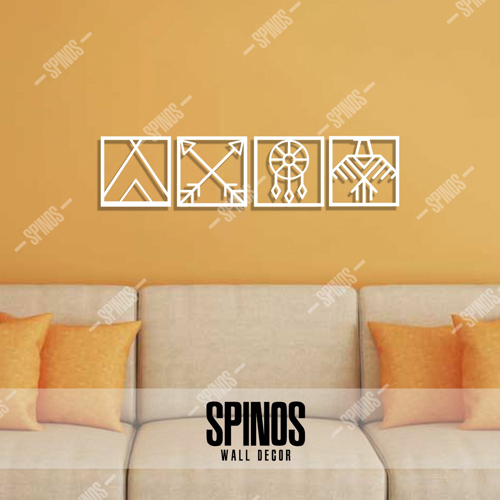 Native American Symbols Wood Wall Art Amerindian / American Indian Wall ...