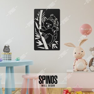 Koala Family Wood Wall Decor, Baby Australian Bear Art, Animal Sign ...